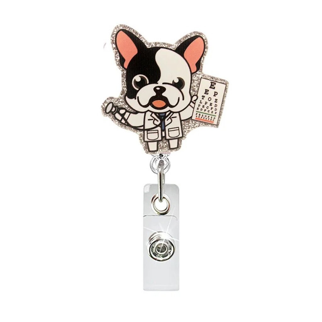 Выдвижной акриловый держатель для бейджа с металлическим зажимом для кармана, аксессуар для брелка