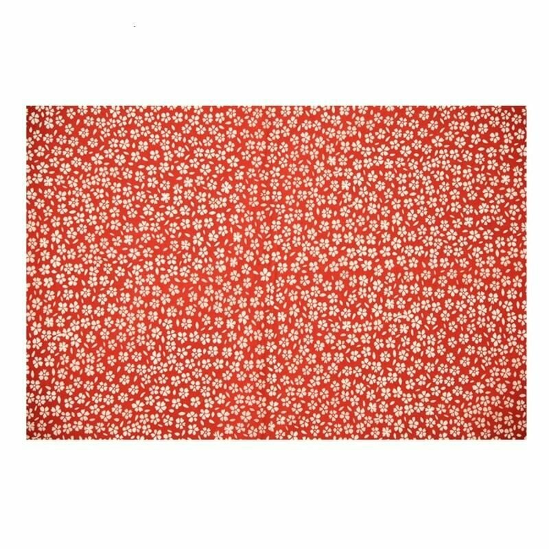 Керамическая переводная бумага для подглазурной росписи, - красная цветочная ширма