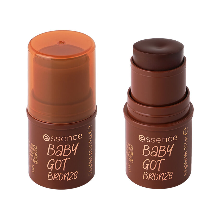 Бронзер для лица `ESSENCE` BABY GOT BRONZE shimmering bronzer в стике тон 20