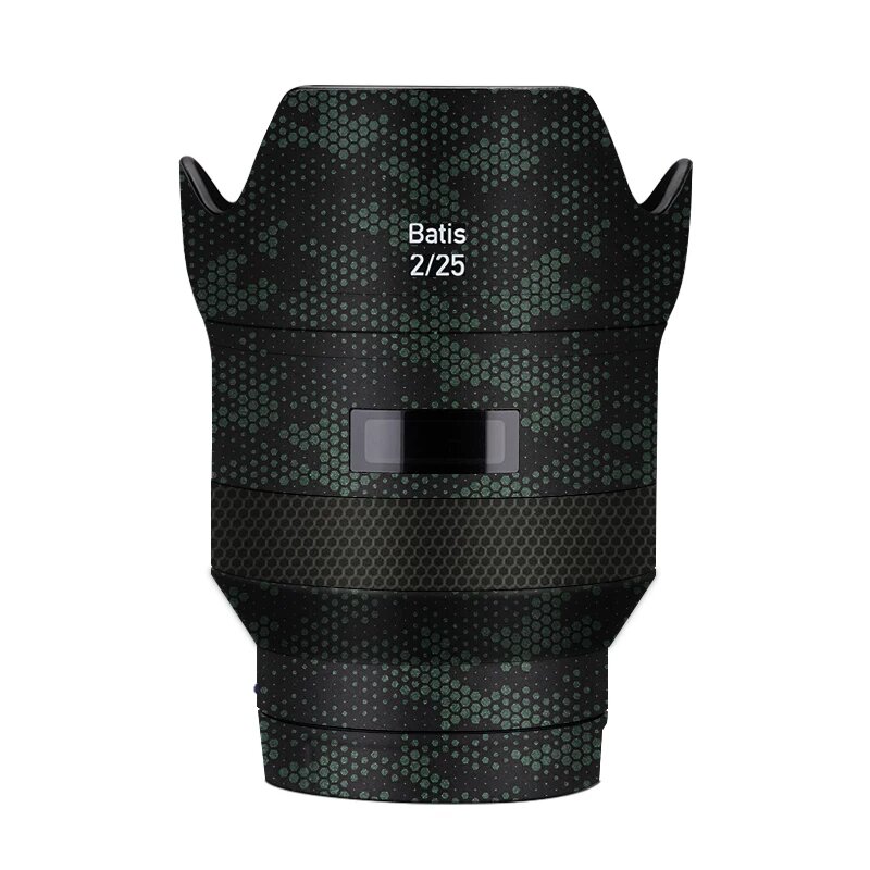 Чехол для объектива Zeiss Batis 25mm f/2 с зеленой отделкой в виде змеиной чешуи для камер