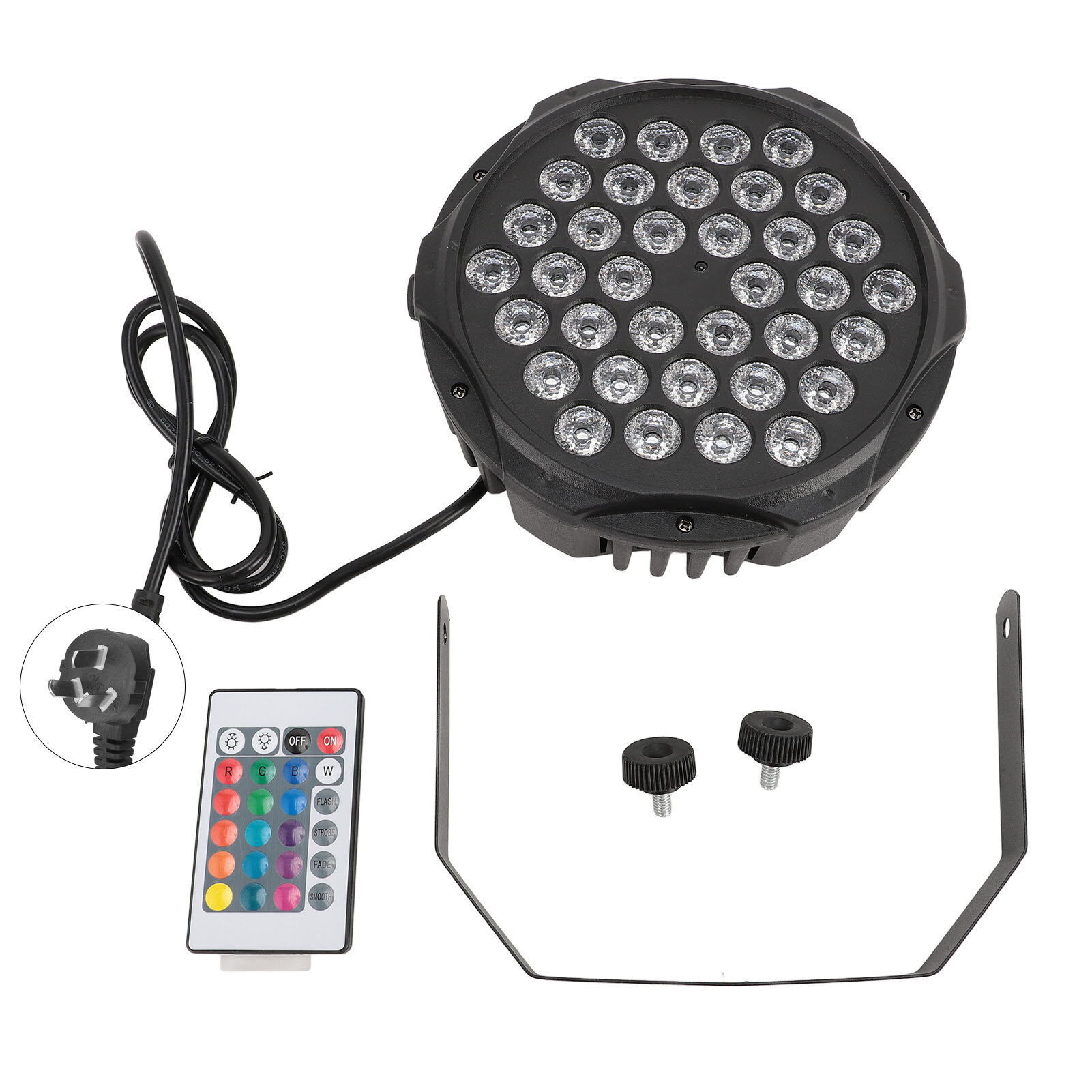 Светодиодный светильник Par 36x3 Вт, одноцветный RGB, управление DMX 512, звуковая активация, DJ-вечеринка с пультом дистанционного управления, вилка AU
