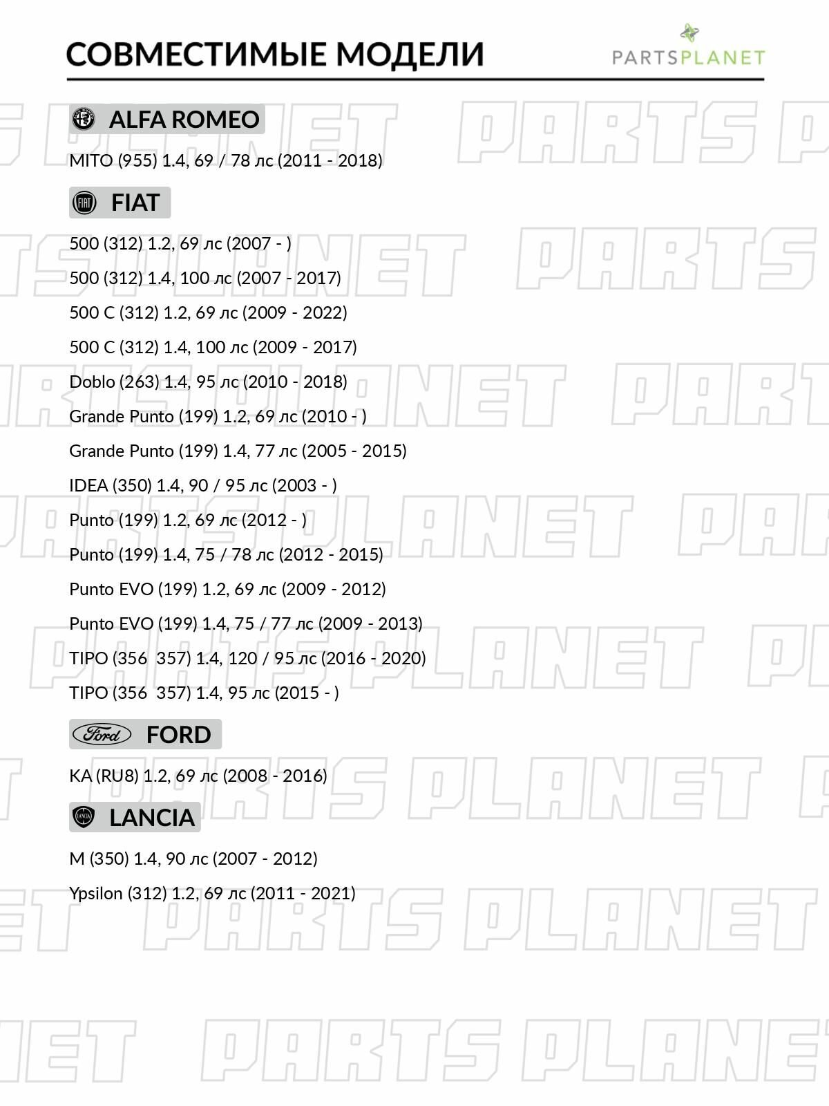 Генератор 14V 120A, для Фиат 500 2007, Добло 2010-2018, Гранде Пунто 2010, Пунто 2012, Форд KA 2008-2016 арт DAN999 — фото 1