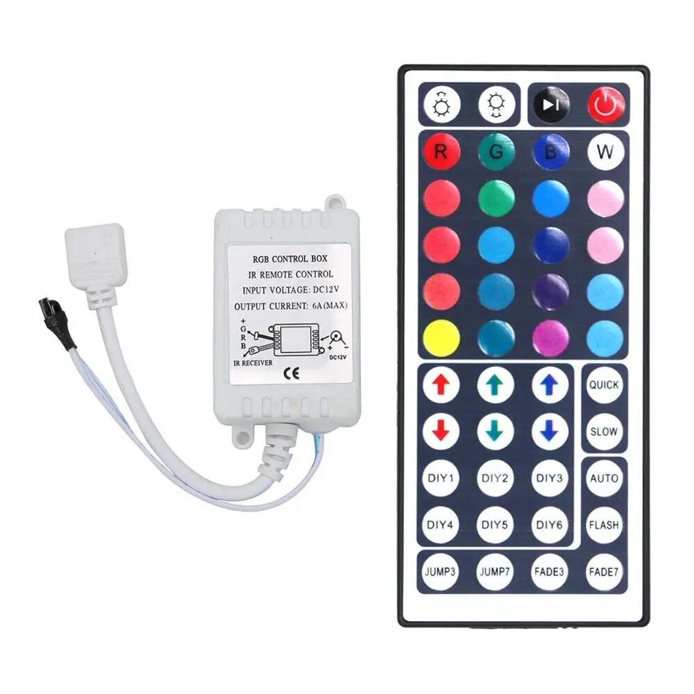 RGB контроллер с пультом 24 клавиши, Цвет: 44key remote