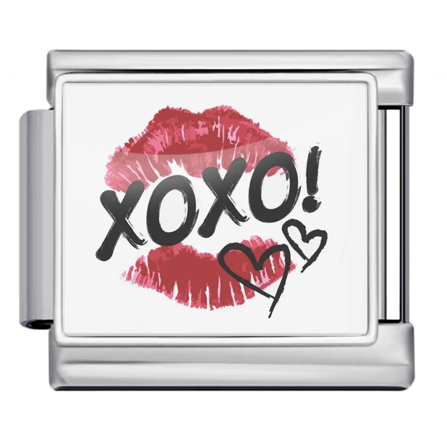 Браслет GEMOSA с подвеской "XOXO" Розовый, ICP-JCAA0057-1