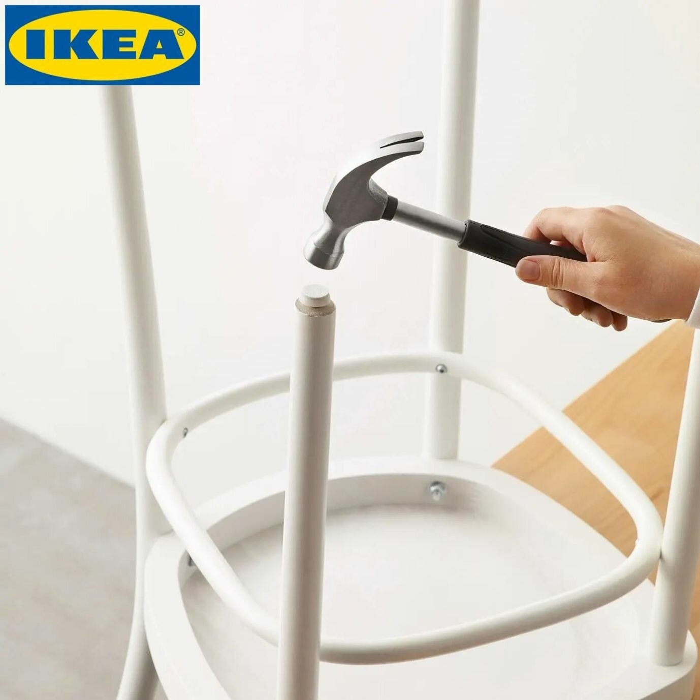 Ikea Икеа триксиг мебельные подпятники с фиксирующими заклёпками, белые