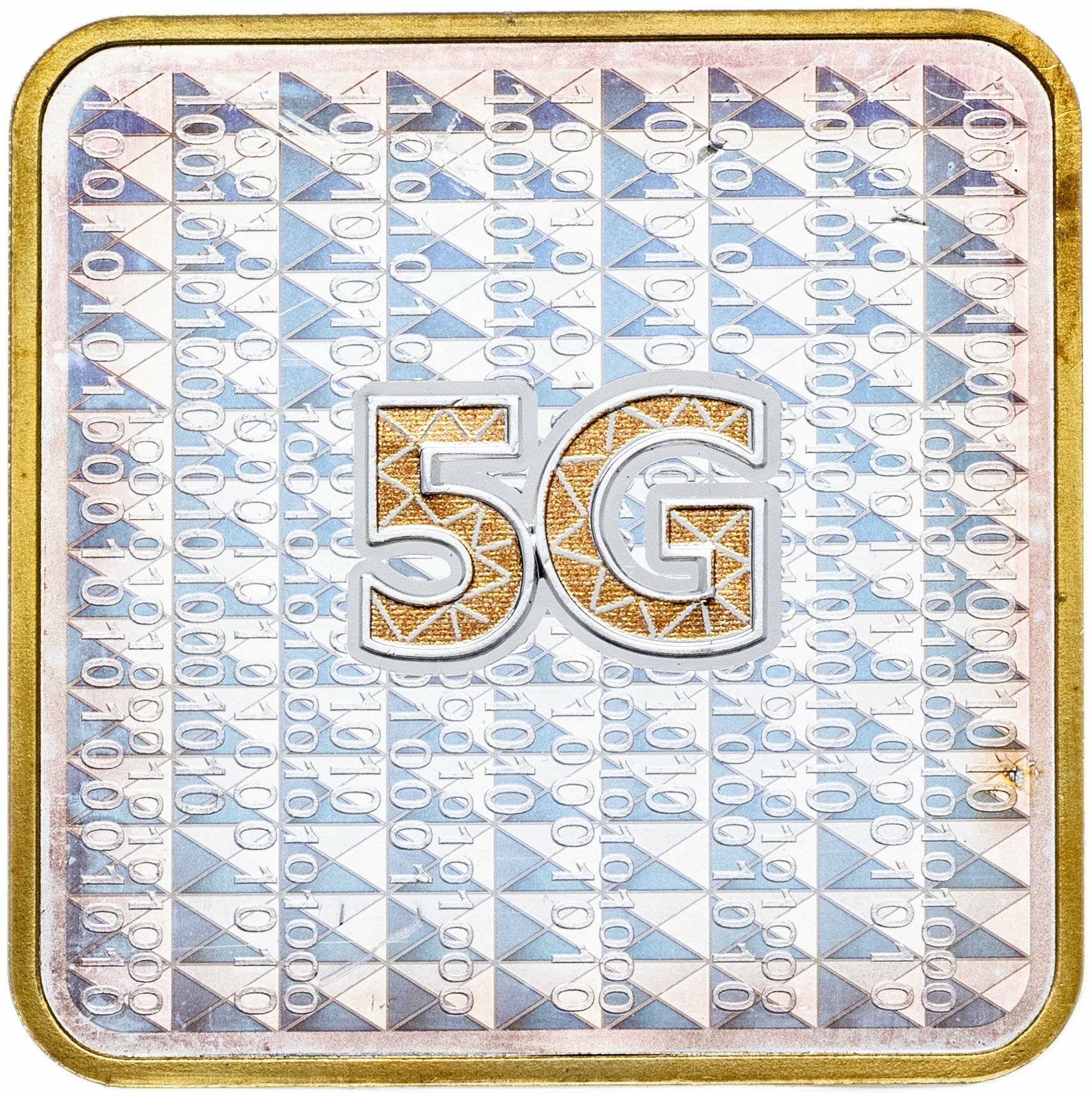 Танзания 50 шиллингов 2021 "Внедрение 5G" в футляре с сертификатом, Медь, в сохранности BUNC