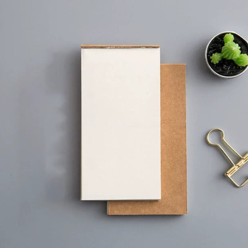 50 листов винтажный блокнот из крафт-бумаги, портативный блокнот со списком дел, контрольный список, еженедельный ежедневник, тетради, каваи, канцелярские принадлежности