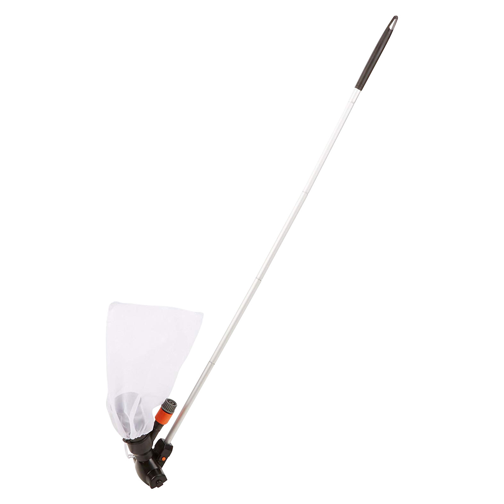 Переносной пуловый вакуум-джет подводный очиститель с гибким штангой, шнуркой для мешка, инструменты для очистки поверхности бассейнов, фонтанов, удаляет мусор, очищает углы, черный цвет, пластик, алюминий, длина штанги 120см, набор из 1 шт. головки