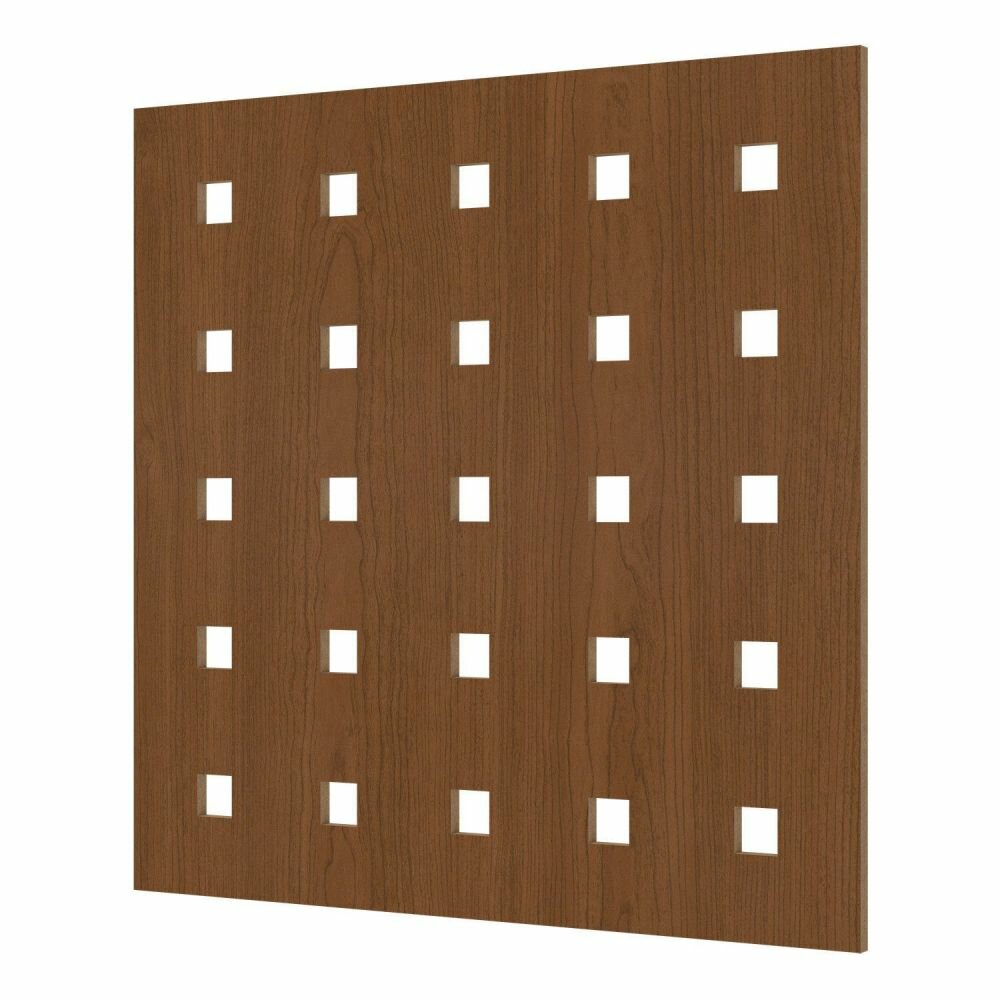 Перфорированная Панель Cosca Квадро 8-28 ХДФ Орех В1030хШ695 мм / Коска.