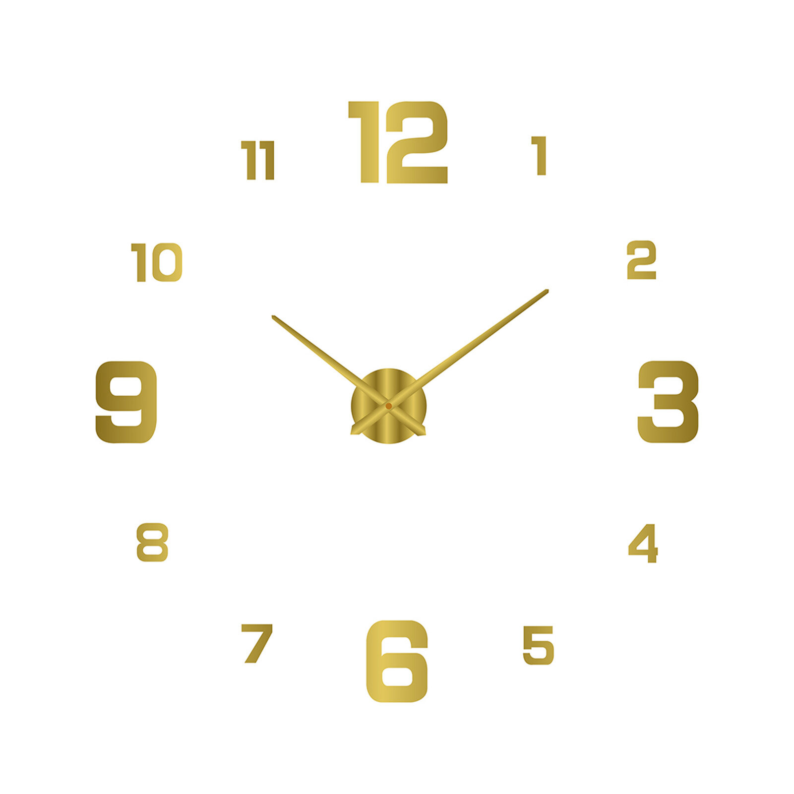 3D DIY светящийся циферблат без сверления акриловые бесшумные настенные часы с наклейками с цифрами для гостиной офиса спальни современного украшения дома золотистые 80-130 см