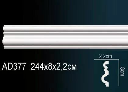 Молдинг Perfect AD377 Д240xШ2.2xВ8 см /Перфект