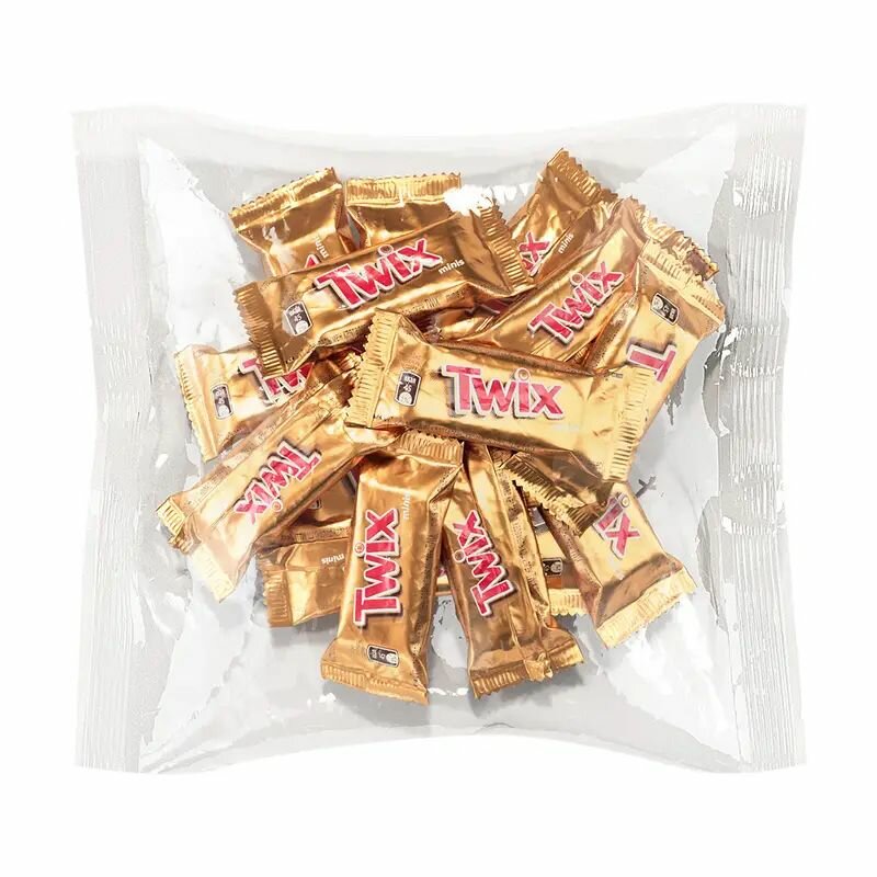 Шоколадные конфеты, Twix, 5 уп. по 138 г, с хрустящим печеньем и тягучей карамелью