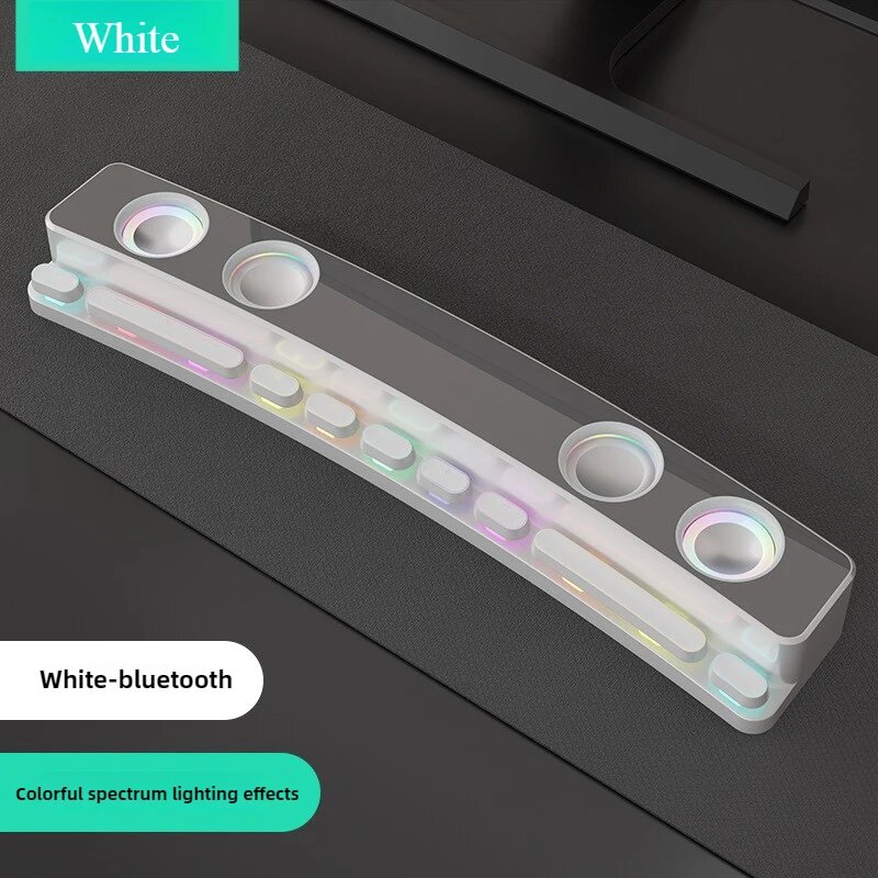 Белый Bluetooth-динамик с RGB подсветкой