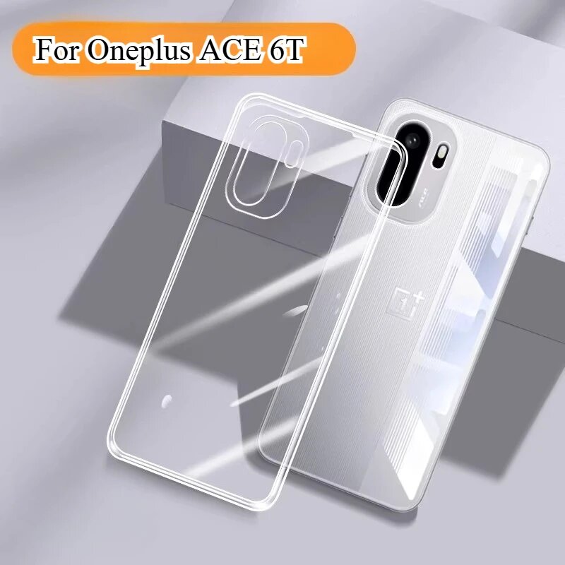 Тонкий прозрачный силиконовый мягкий чехол для Oneplus ACE 6T для One Plus ACE6 15R, прозрачный бампер из ТПУ, защитный чехол для камеры