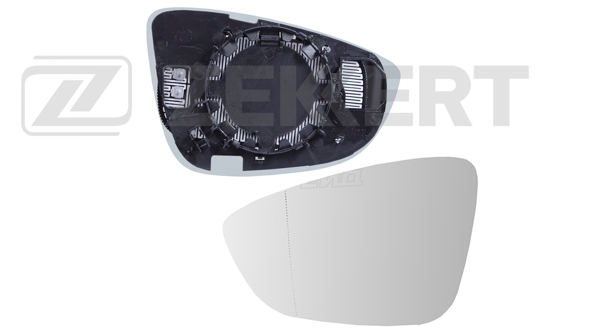 Стекло зеркала левый с подогревом Zekkert Германия на Volkswagen Passat Alltrack . Зеркало на Фольксваген Пассат Олтрак 2012 - 2015гг