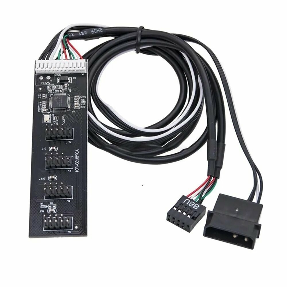 USB 2.0 9Pin Header 1 to 4 Female Splitter Extension Cable with IDE Power, Интерфейс IDE