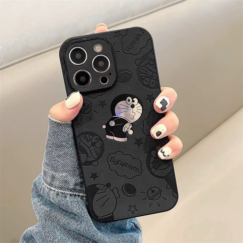 Чехол для iPhone 13 Pro Max из матовой велюровой ткани с черным фоном и лазерным узором, синий акцент, надежная защита
