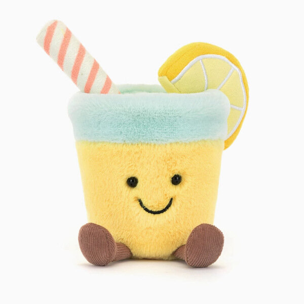 Плюшевая игрушка Jellycat Лимонад 10 см, мягкая игрушка, кукла-лимонад, подарок для детей и взрослых