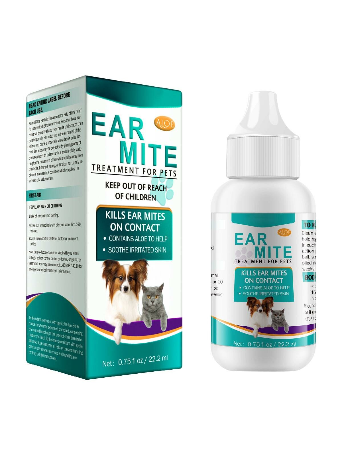 1 бутылка масла от ушных клещей домашних животных, ушной серы, средства для очищения ушей