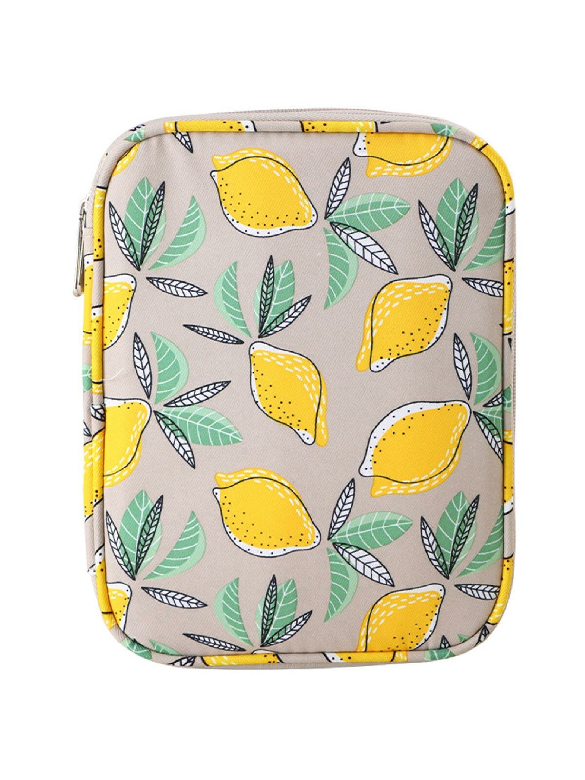 Желто-лимонный органайзер для хранения, сумка для хранения спиц, чехол для вязания крючком