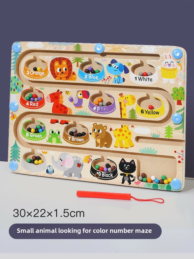 Детские Игрушки Магнитные Счётные Операции Классификация По Цвету Магнитная Ручка Перемещение Шаров Лабиринт Классификация ЖивотныхEducational Early Education Кросс-Бордер Игрушки (Доска Классификации Животных Лабиринт-MWZ) Для Детей 0-3 Лет 3C