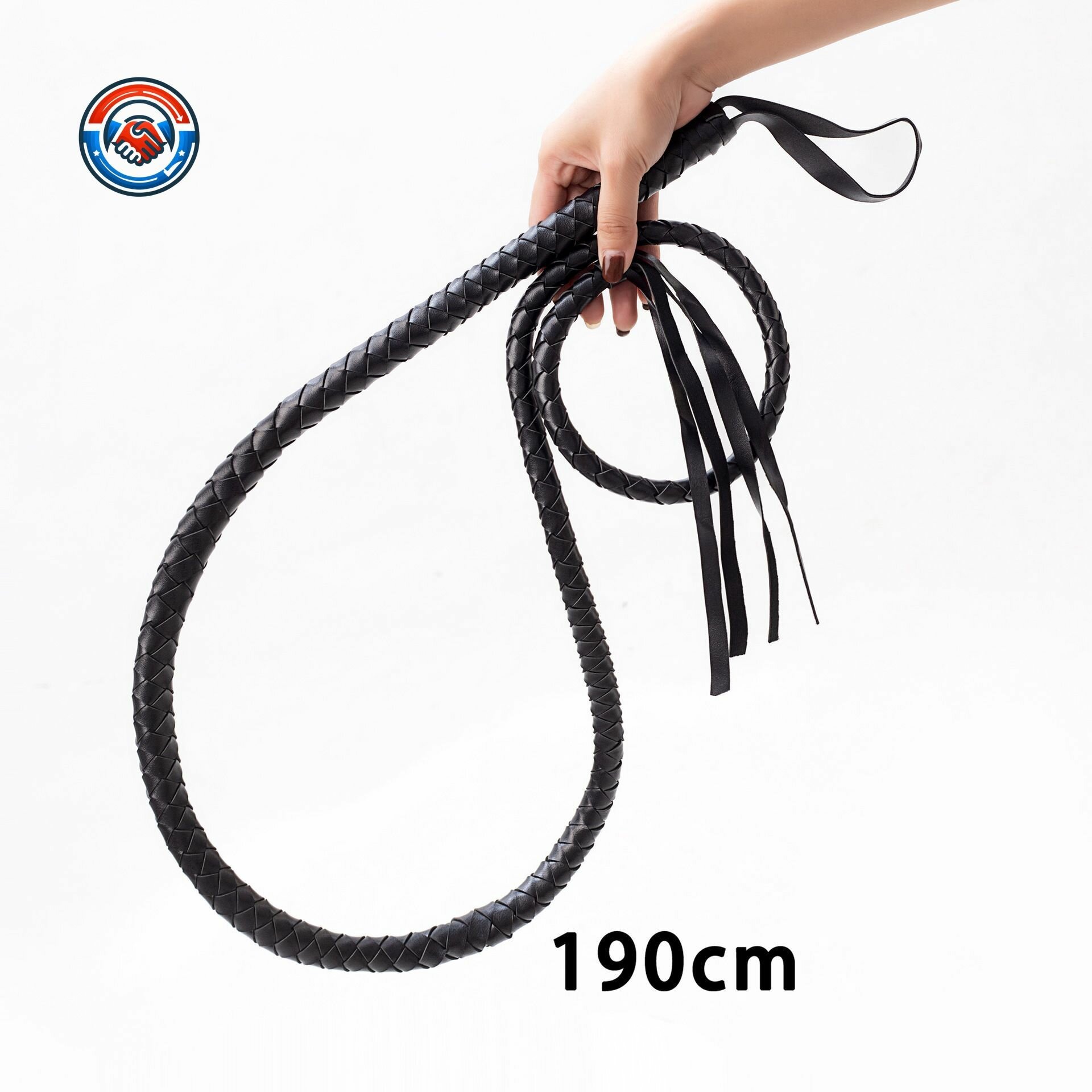 Кнут казачий из натуральной телячьей кожи, плетёный арапник для верховой езды, охоты и исторических реконструкций, подарок мужчине