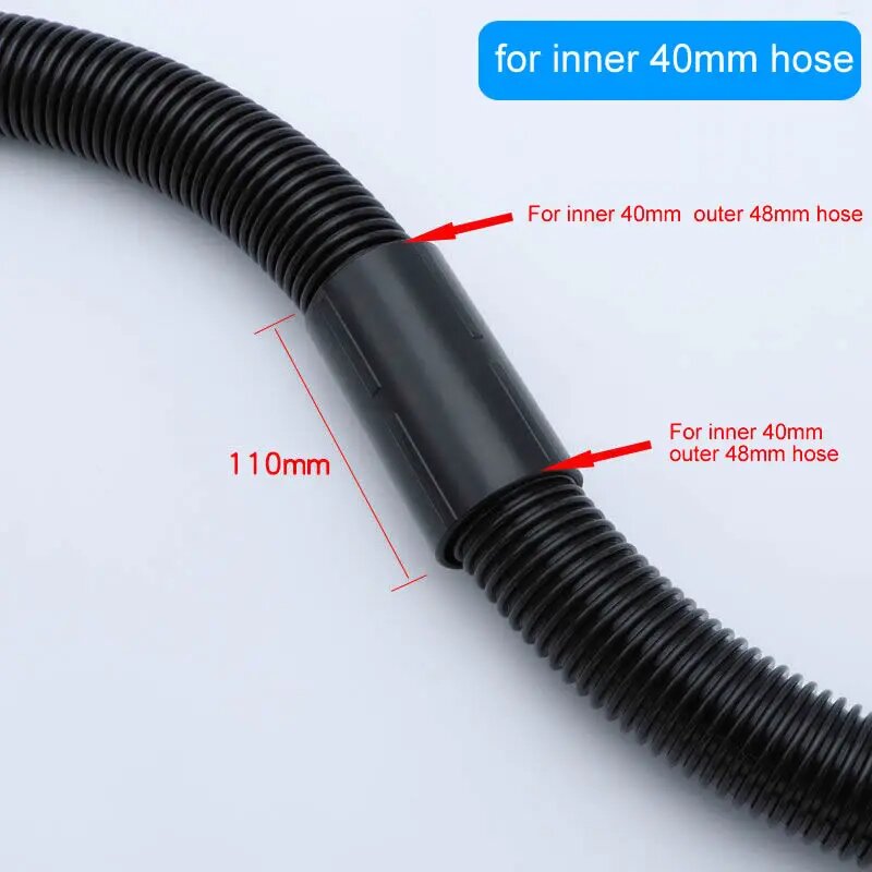 Разъем хост-шланга для пылесоса 32/38/40/50 мм Черный, for 40mm hose
