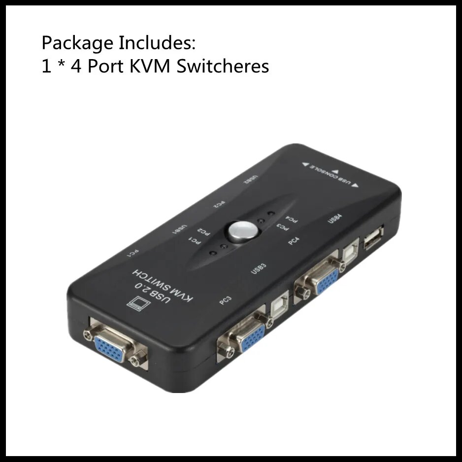 GRWIBEOU 4-портовый KVM-переключатель USB 2.0 VGA Product B
