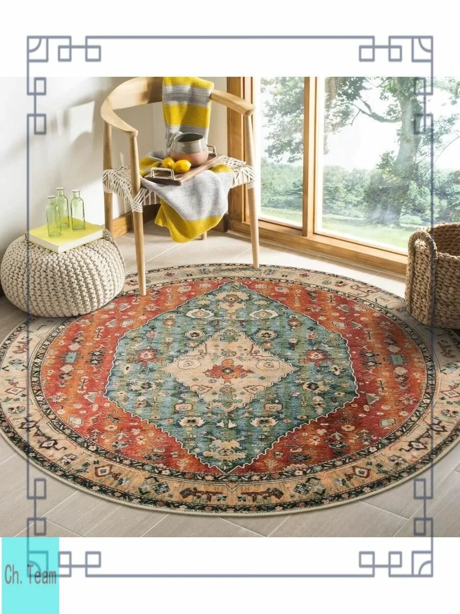 Ковер Персидский винтажный круглый ковер, 1.2*1.2M