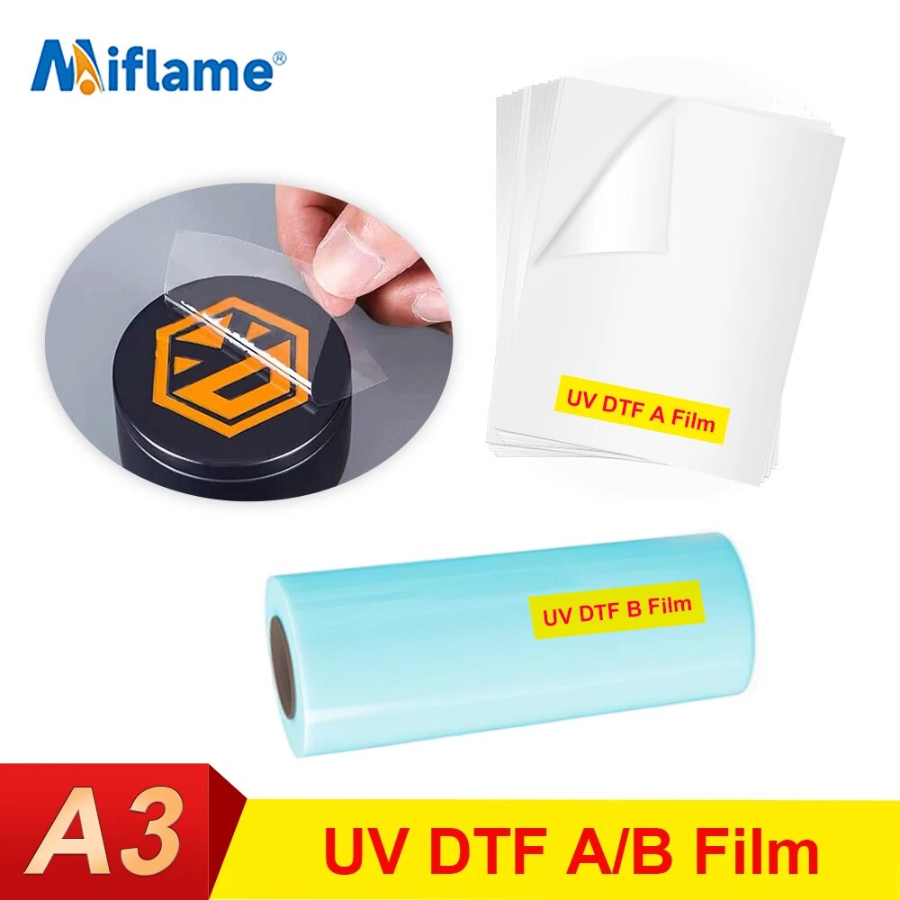 Miflame UV DTF A/B пленка для УФ-принтера A3 10pcs A3 A Film