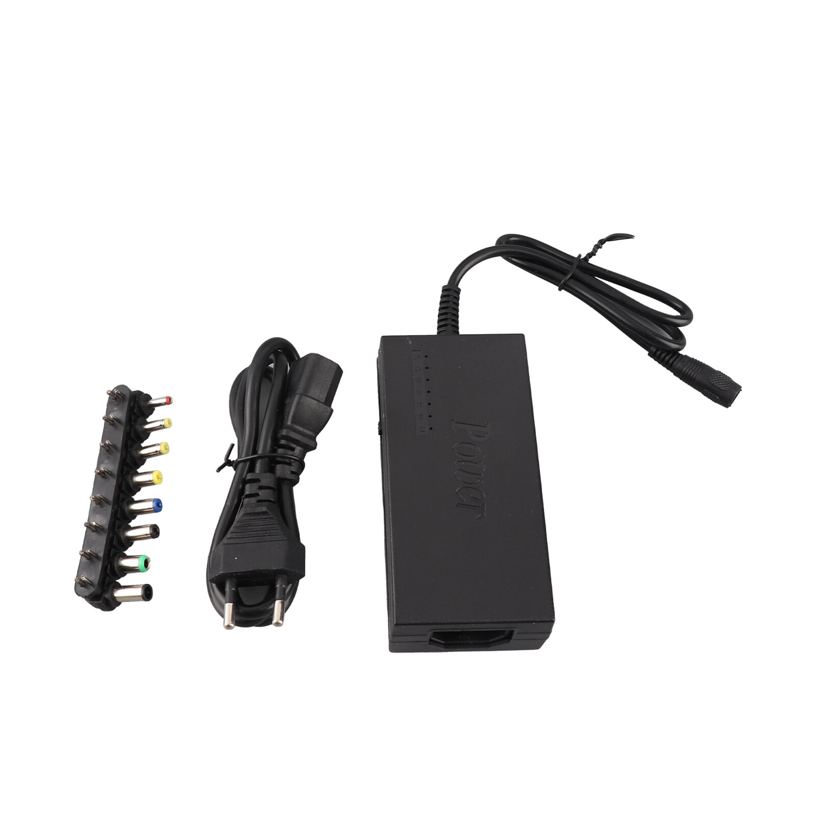 Универсальное зарядное устройство для ноутбука мощностью 96 Вт, сетевой адаптер с 8 разъемами постоянного тока, преобразователь 12 В в 24 В, регулируемый, портативный, подходит для ЕС.