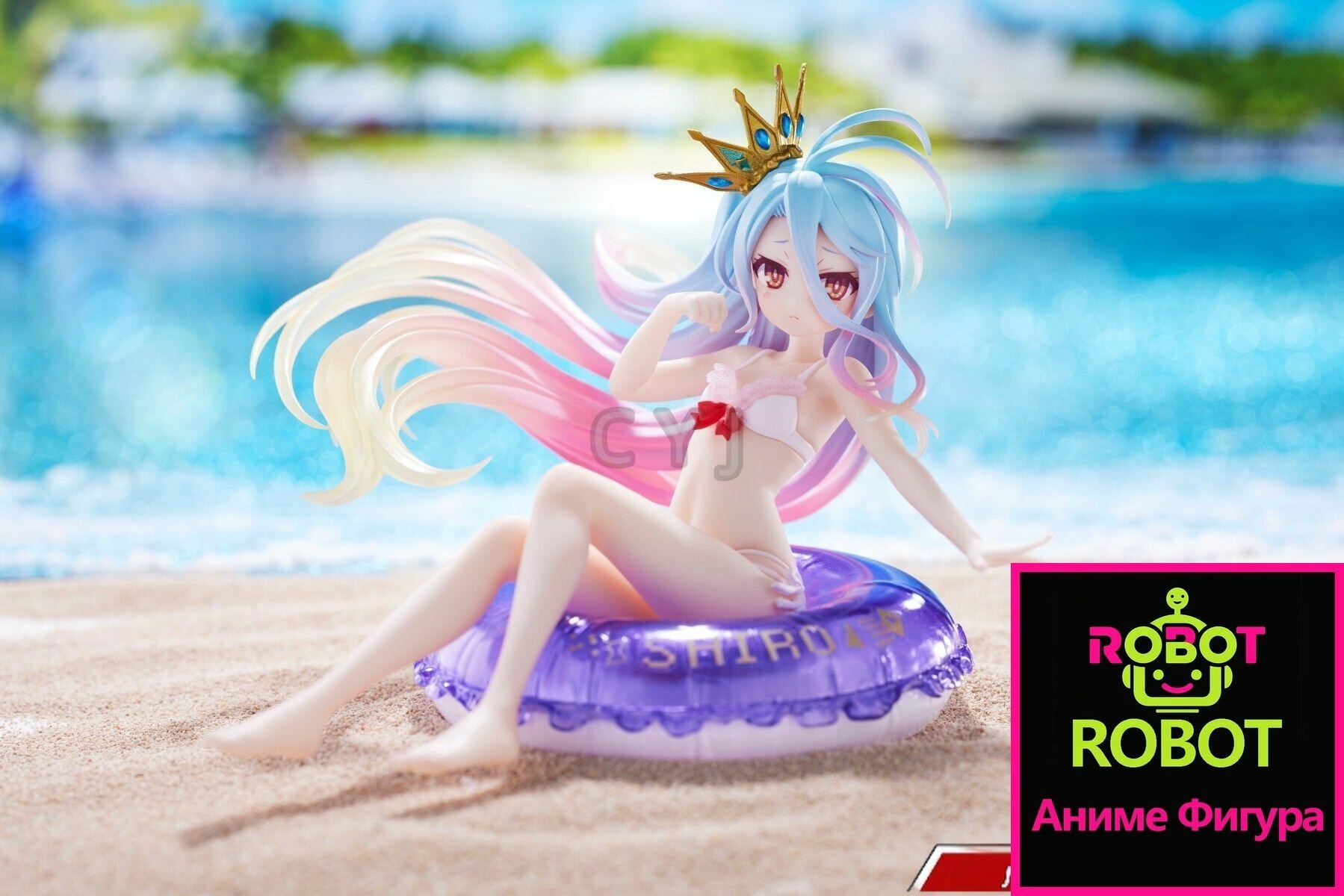 TAiTO Аниме фигура/NO GAME NO LIFE Aqua Float Girls shiro/ROBOT