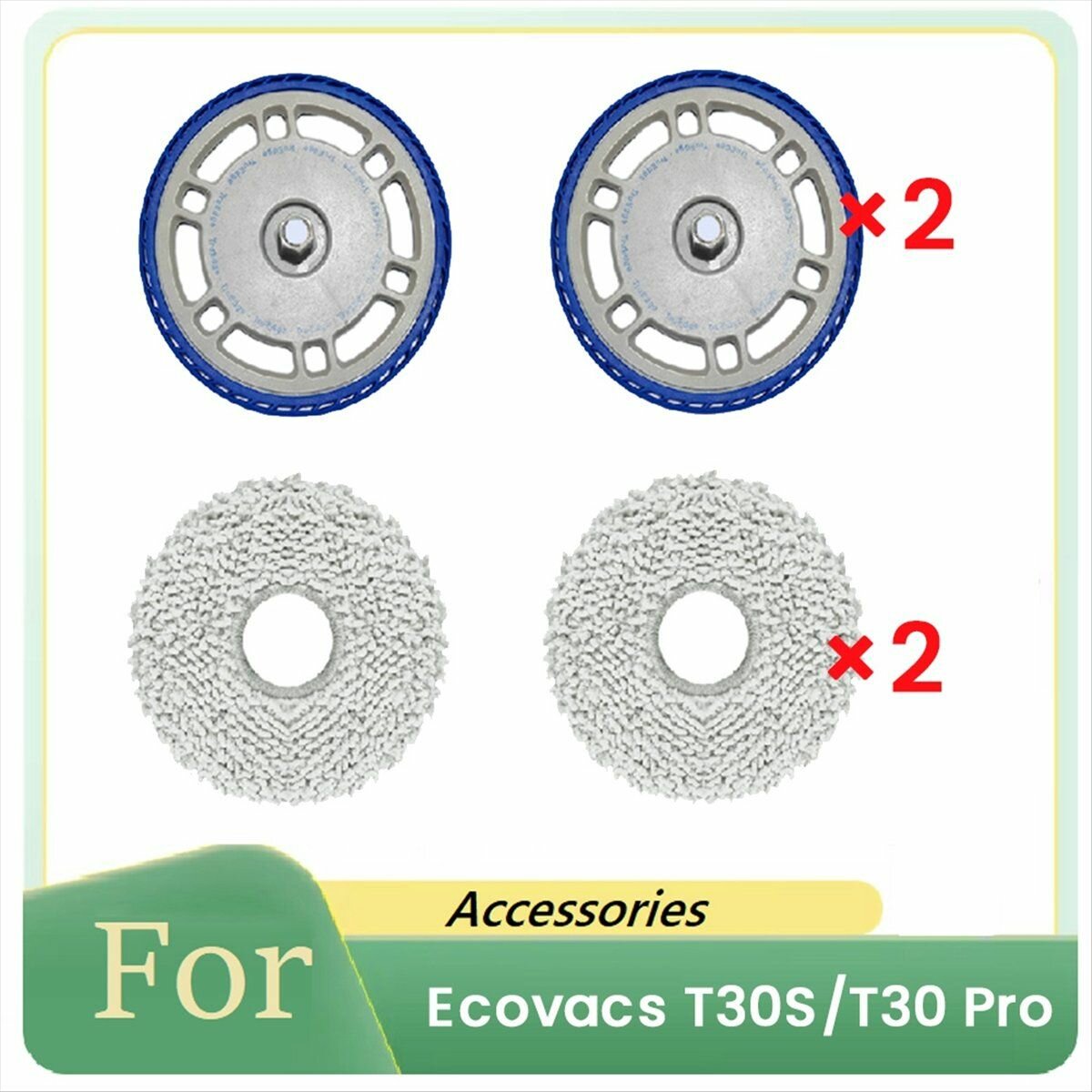 4 Держателя Для Тряпок И Швабр Для РоботаПылесоса Для T30S/T30 Pro