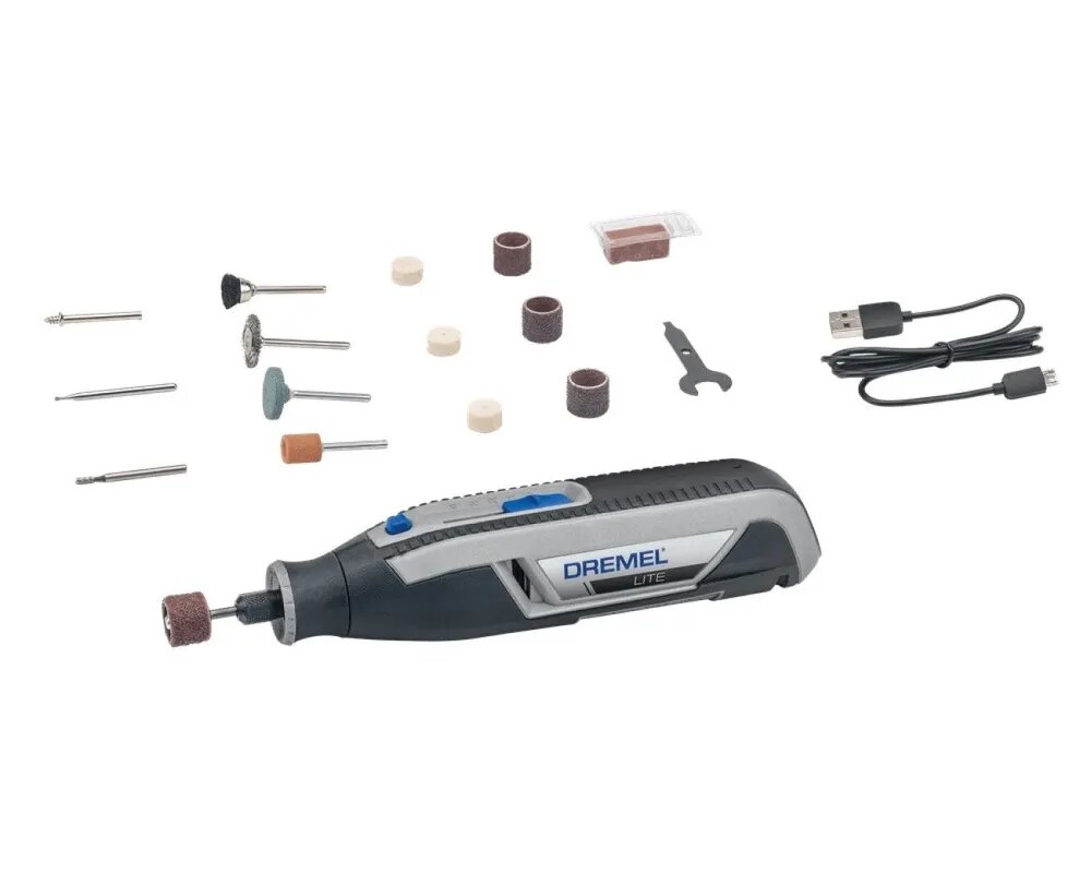 Dremel Lite 7760-15, 3.6 В, 2 Ач, 15 насадок - Многофункциональный аккумуляторный инструмент (F0137760JD)