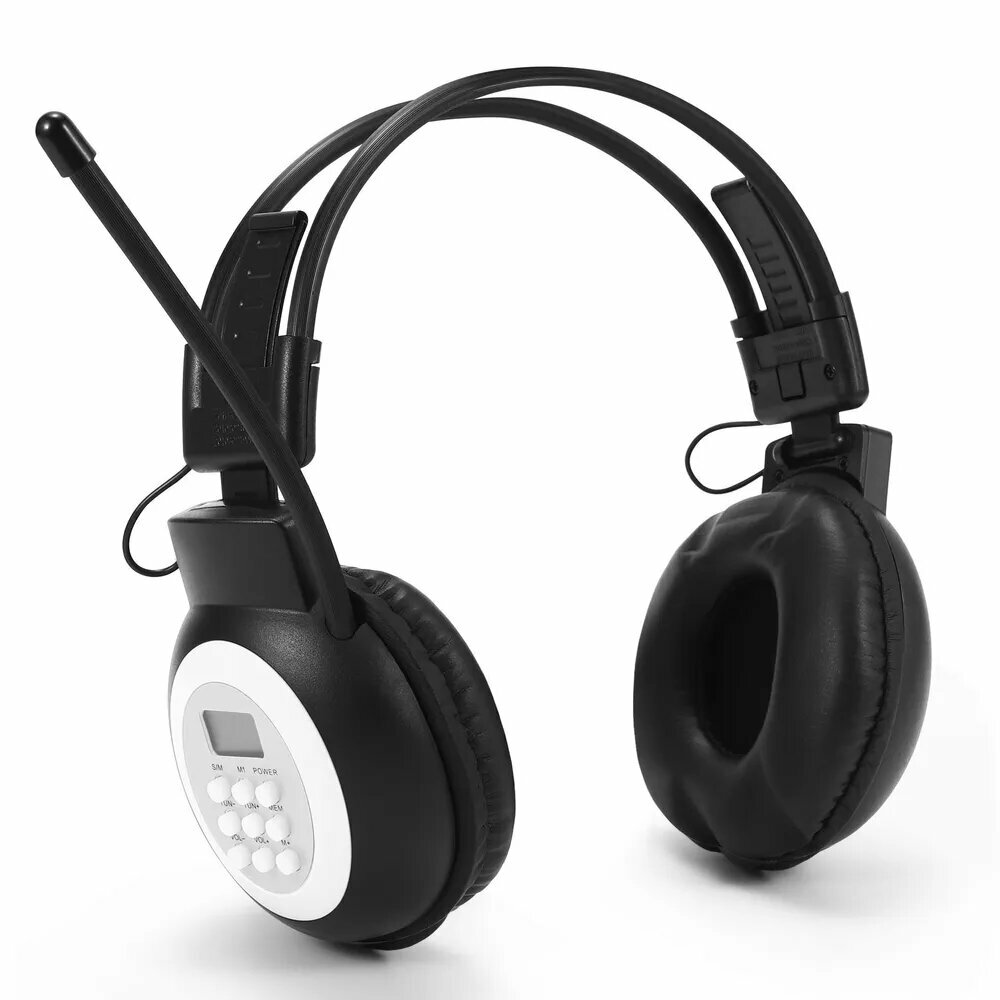 Портативные персональные наушники с FM-радио беспроводные с цифровым дисплеем