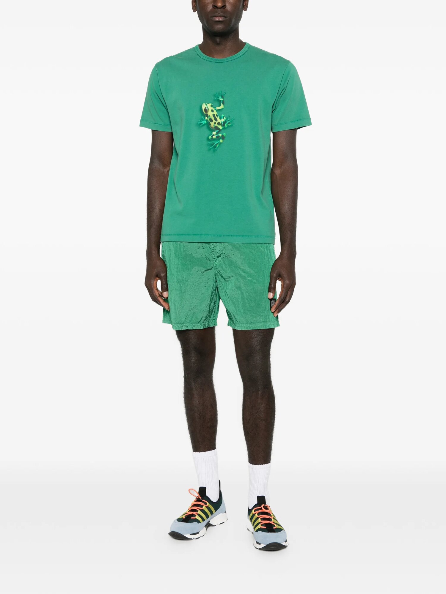 Шорты для плавания Stone Island Logo patch swim shorts, размер S, зеленый, — фото 1