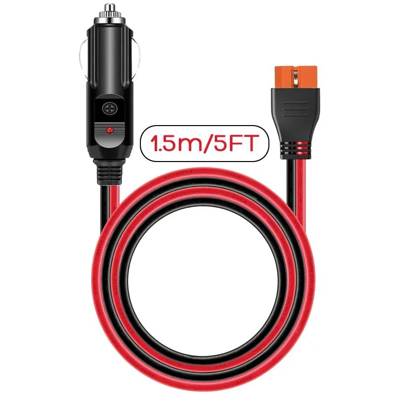 12AWG 12V 24V Автомобильный прикуриватель с кабелем XT60i для EcoFlow Delta 2/2 Max/Pro/Pro 3/3 Plus River 2/2Pro/2 Max/3/3 Plus и т. д.