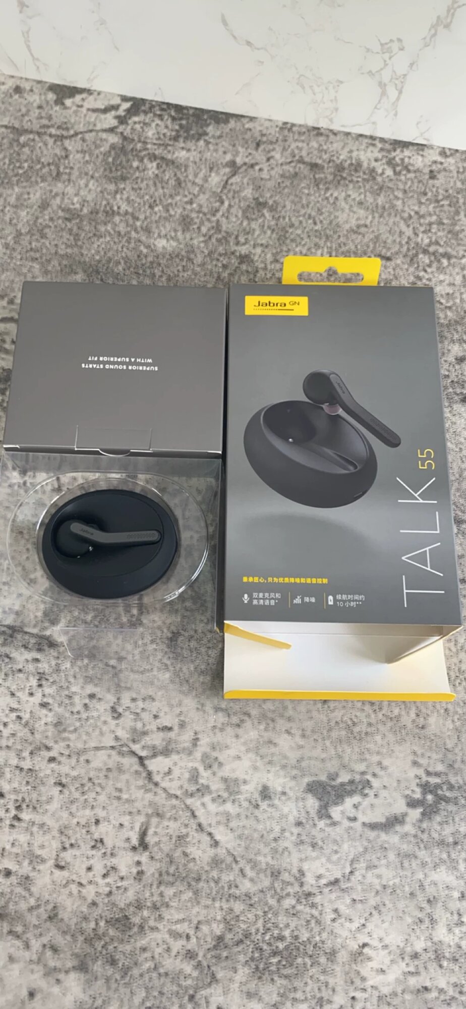 Беспроводная Bluetooth-гарнитура Jabra/Jabra Eclipse TALK55 для бизнеса с четким звуком и шумоподавлением Пакет