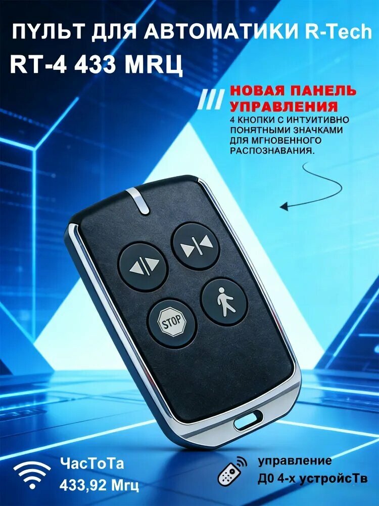 Дистанционный пульт от автоматической двери RT- 4 433 МГЦ