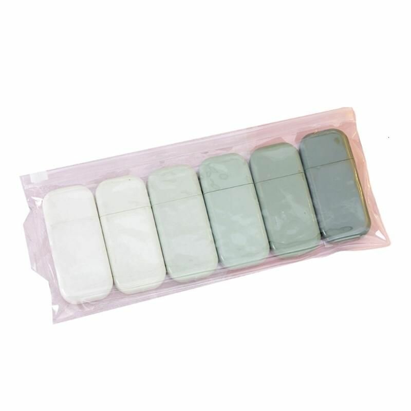 Белый корректирующий карандаш, 6 шт, градиентный зеленый