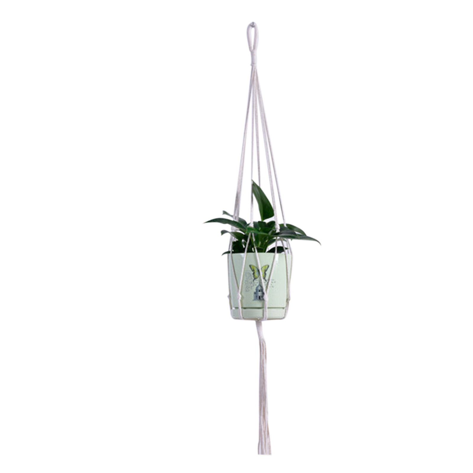 Macrame Hanger Cotton Rope White Type 1 Type 2 Type 3 Type 4 Type 5 Type 6 Type 7 Type 8 Type 9 Indoor Outdoor Hanging er Basket Home Garden Office Park Decor 16*13*4cm 75g 85g 100g 145g 170g 210g 190g