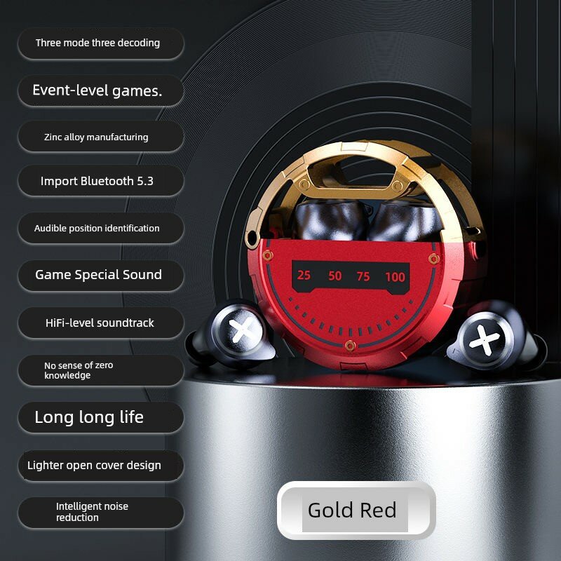 Беспроводные наушники Amoi JX60 с нулевой задержкой для игр, Bluetooth 5.3, игровой звук, поддержка Android, зарядный
