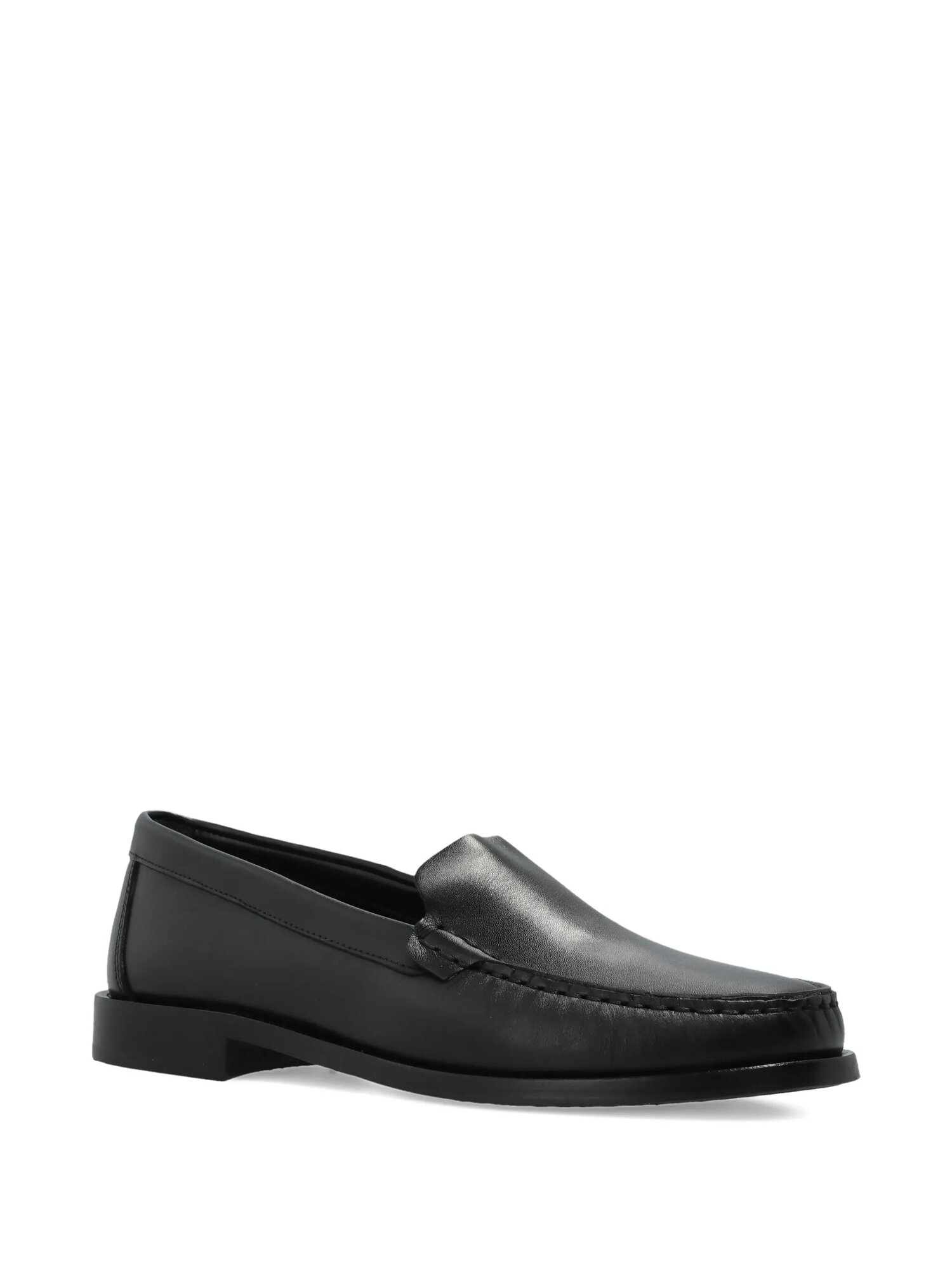 Лоферы Aeyde Block-heel leather loafers, размер 37, black/black — фото 1