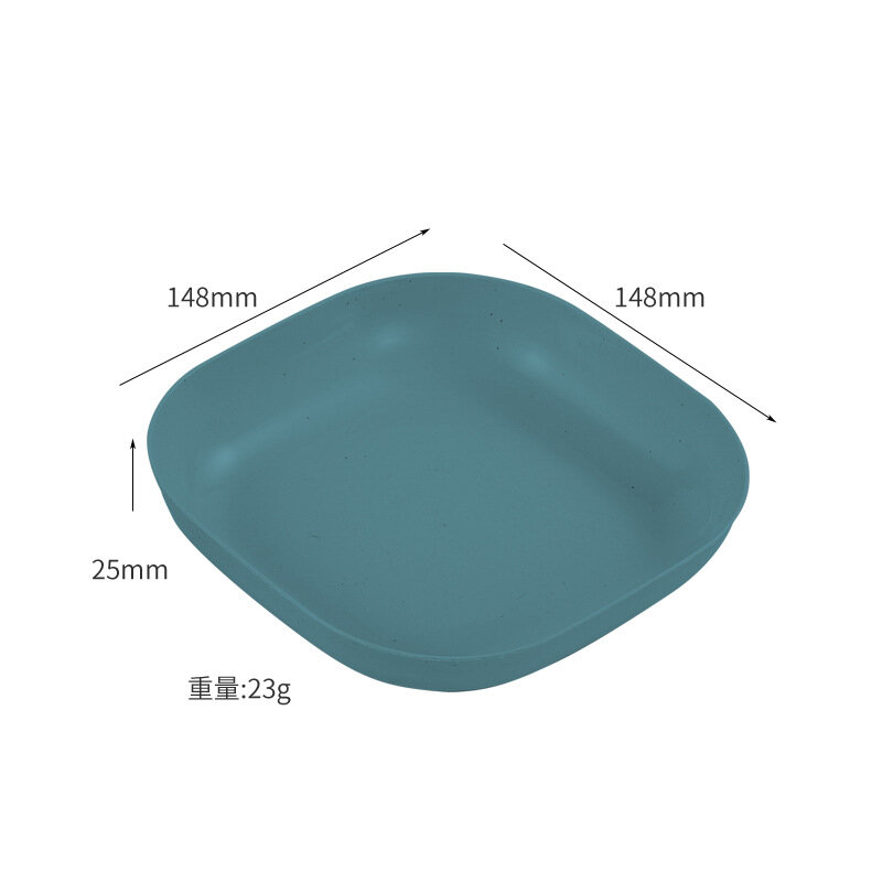 Утолщенная тарелка для косточек из пшеничной соломы с основой, легкая роскошная маленькая тарелка, тарелка для фруктовых закусок, тарелка для косточек, блюдо, обеденная тарелка