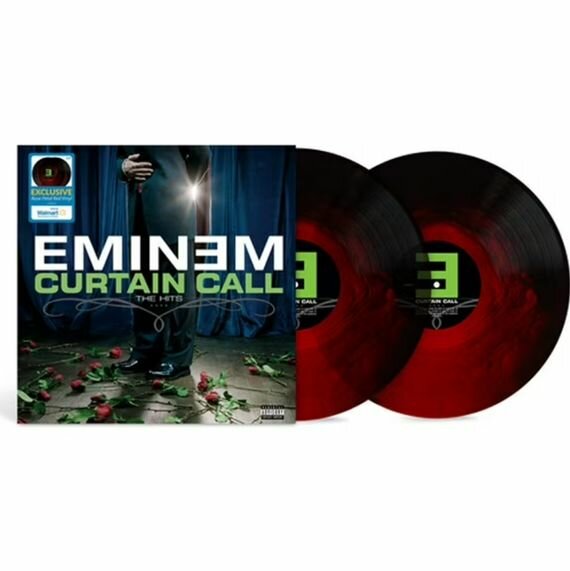 Eminem - Curtain Call: The Hits (2025)/2xLP/Walmart Exclusive/Limited Edition - Лепесток розы красный/Виниловая пластинка