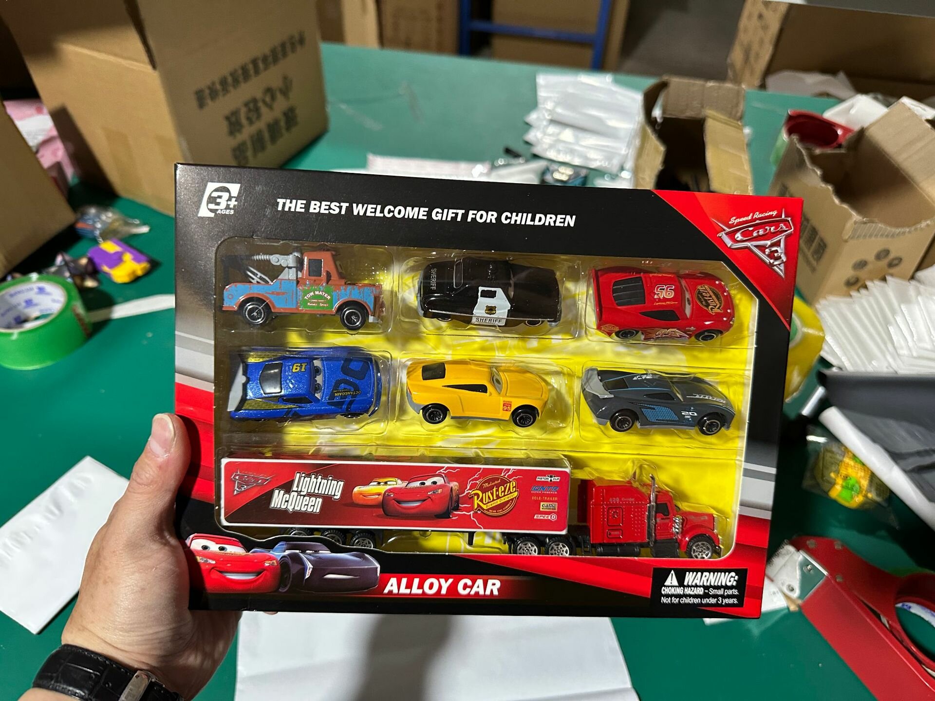 Машинки 3 Гонки Молния Маккуин Детская игрушка Скользящая металлическая машина Черный Шторм 2 Литая машина Подарок для мальчика