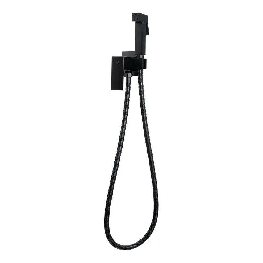 Гигиенический душ со смесителем встраиваемый FILARETE Fing FL101BL, черный