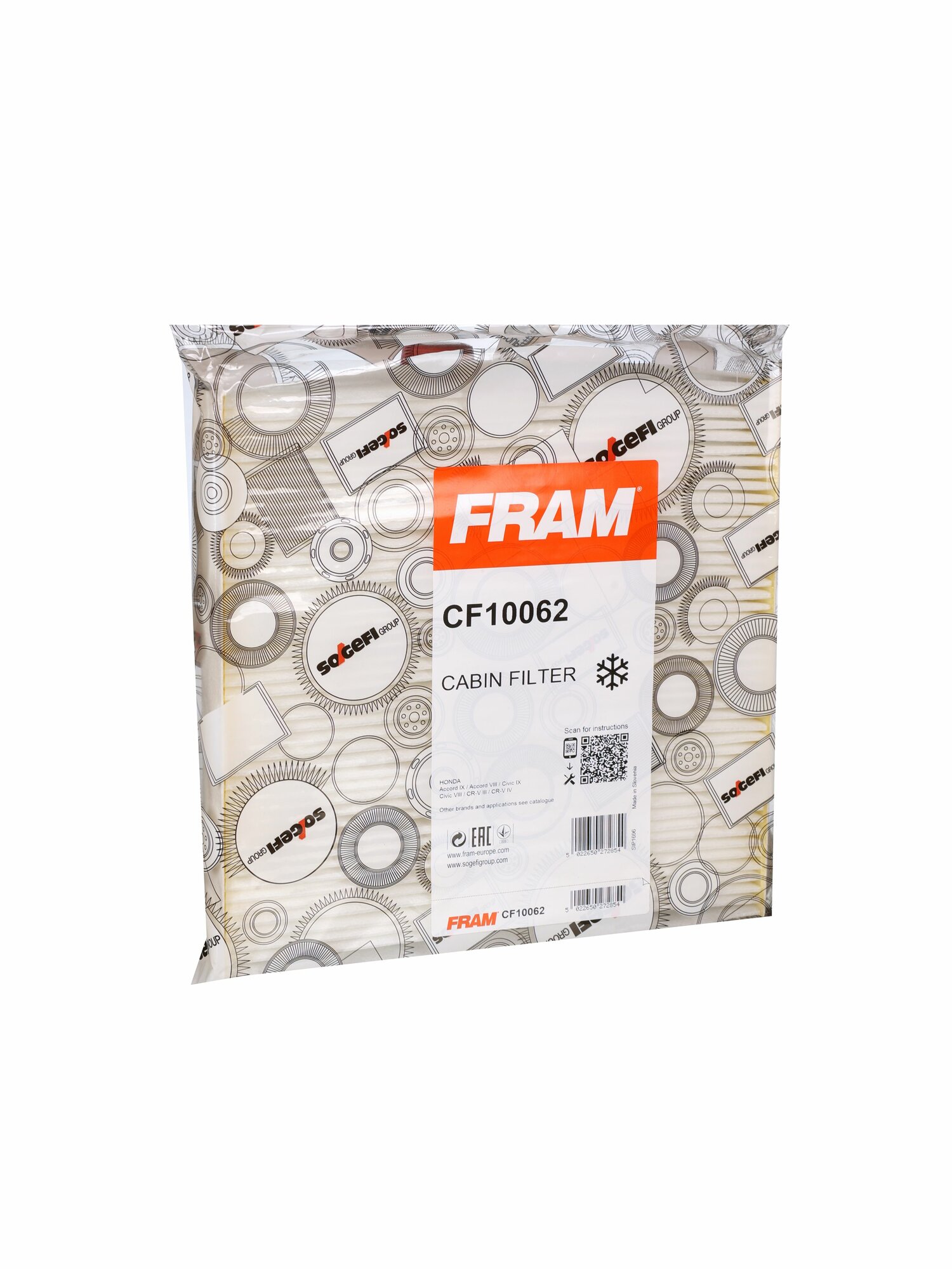 Фильтр воздушный салона FRAM (CF10062) — фото 1