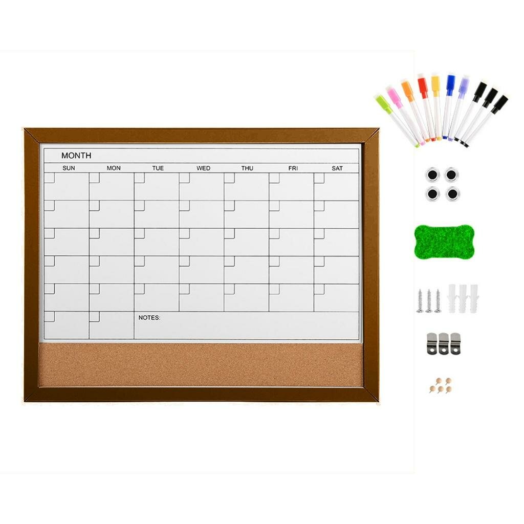 Магнитная доска с пробковой панелью для офиса, Граница древесного зерна