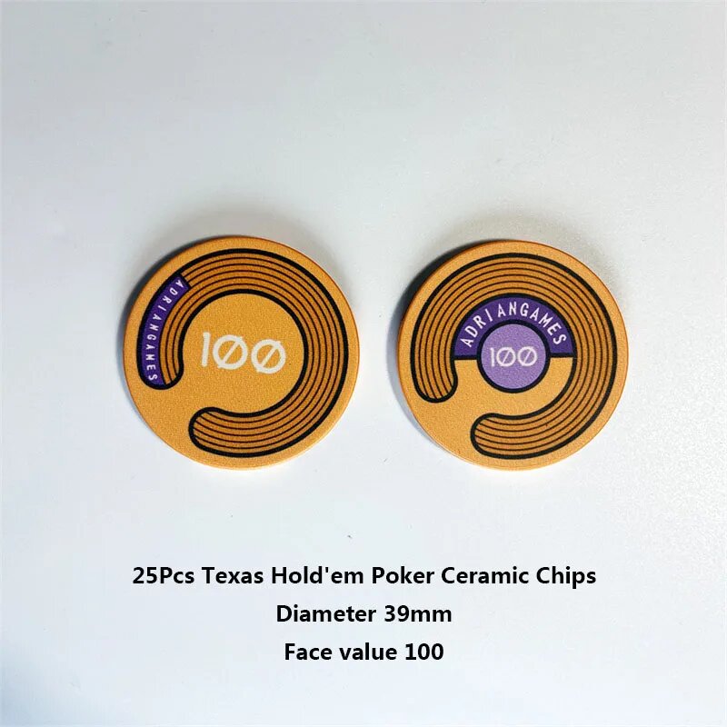 Керамические покерные фишки Texas Hold'em 39 мм